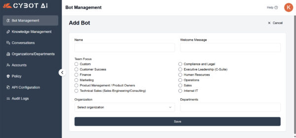 CyBot AI - Role-Based AI Agents for Execution, Not Just Answers