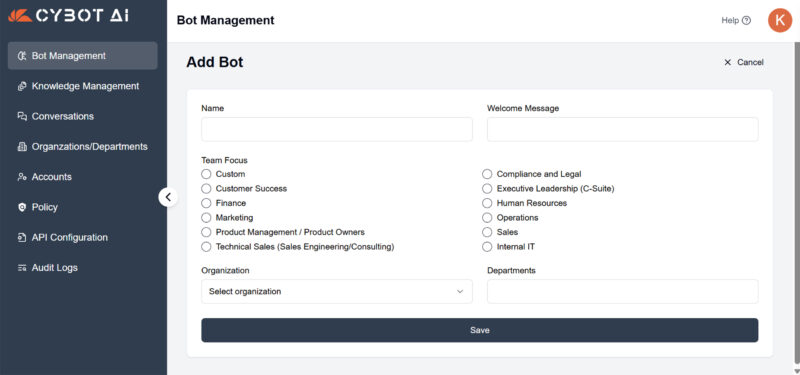 CyBot AI - Role-Based AI Agents for Execution, Not Just Answers